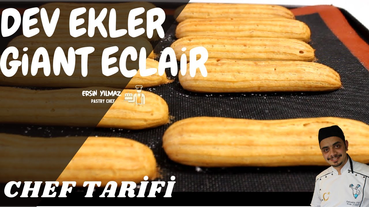 Dev Ekler Tarifi / Giant Eclair Recipe ( Chef tarifi ) - YouTube