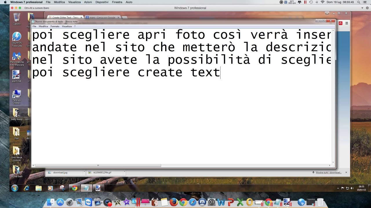 tutorial paint creare immagine con testo - YouTube