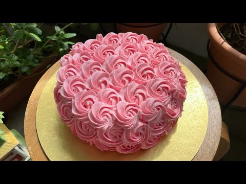 Rosette Cake Tutorial/Ombre Cake/ How to pipe Rosettes perfectly with ...