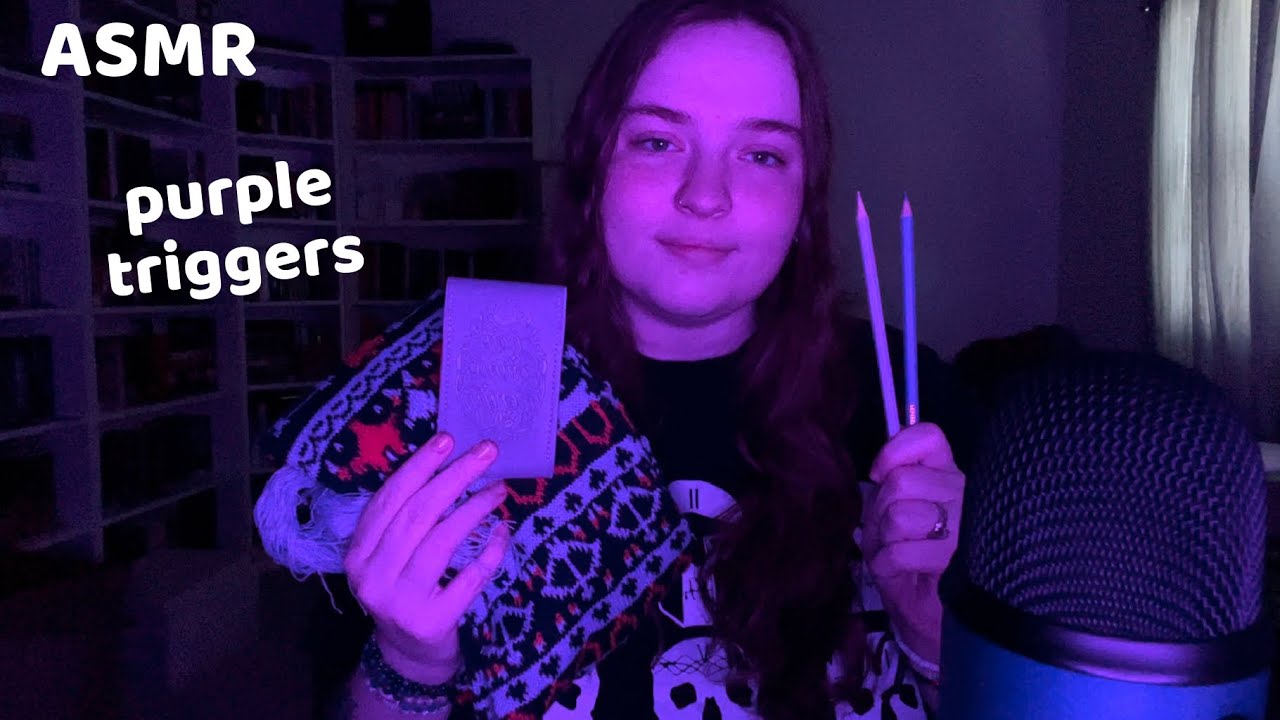 ASMR Purple Triggers with Close Clicky Whispers - YouTube