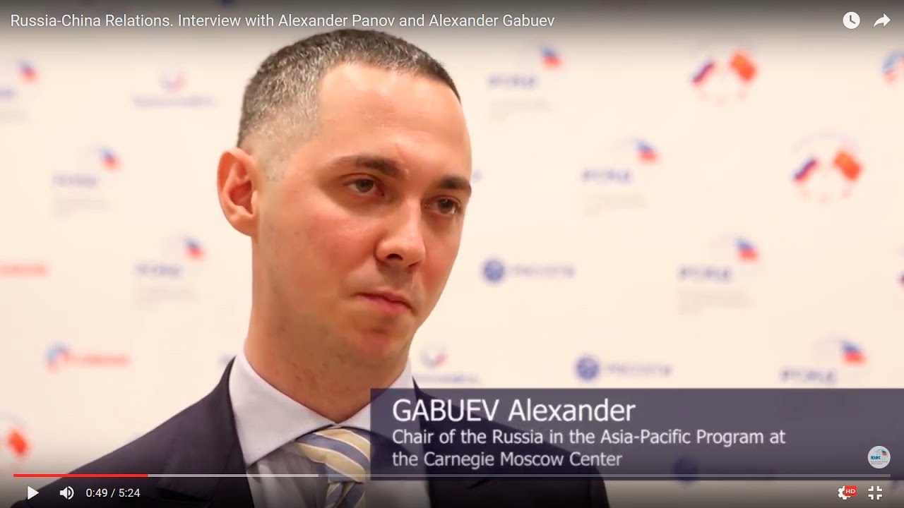 Russia-China Relations. Interview with Alexander Panov and Alexander Gabuev - YouTube