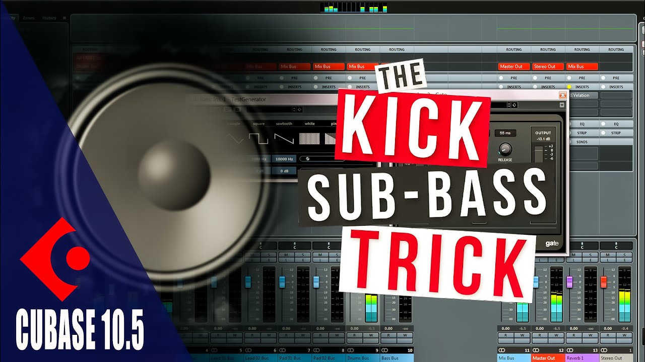 The KICK SUB BASS Generator TRICK in Cubase 10.5 - YouTube