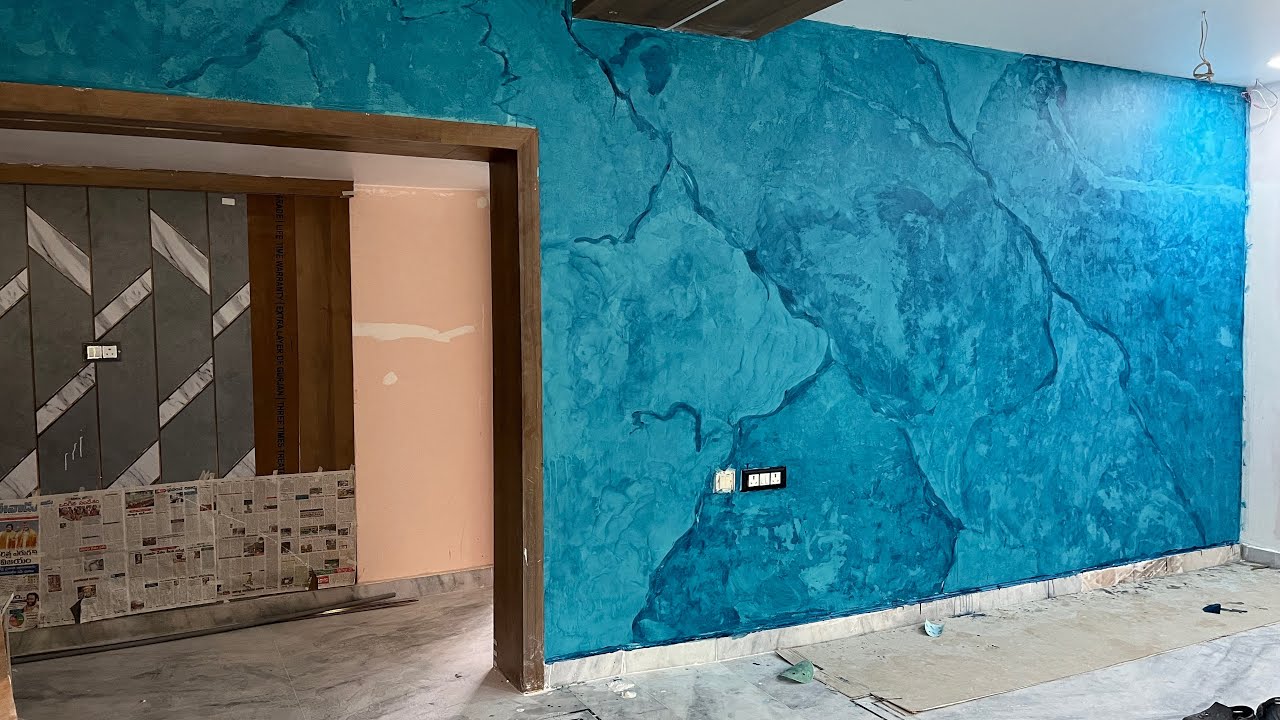 New texture wala design #Marble wall paint on Wall | Royal play texture ...