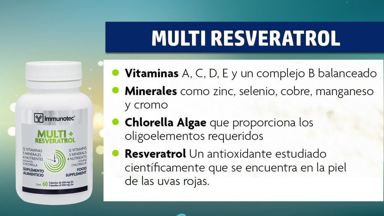 Multi Resveratrol (IMMUNOTEC) - YouTube