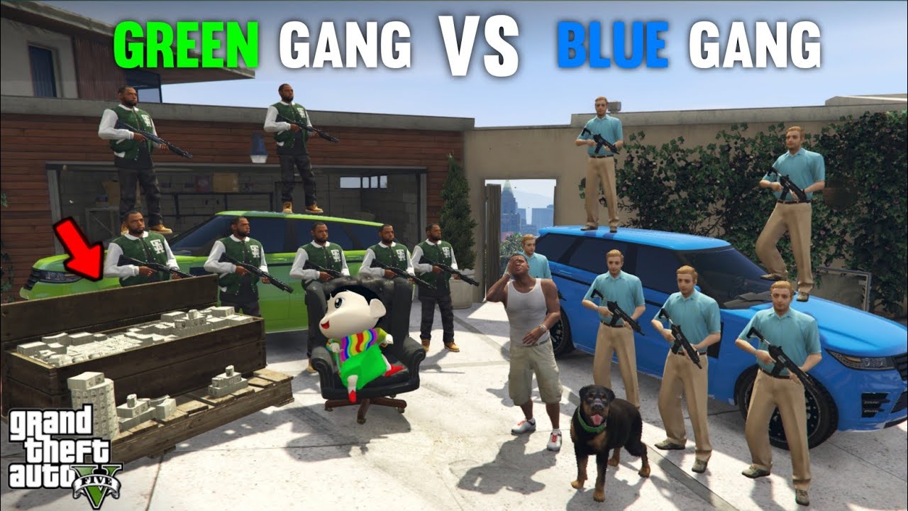 Franklin Blue Gang VS Shinchan Green Gang ! Who Will Collect More Money ...