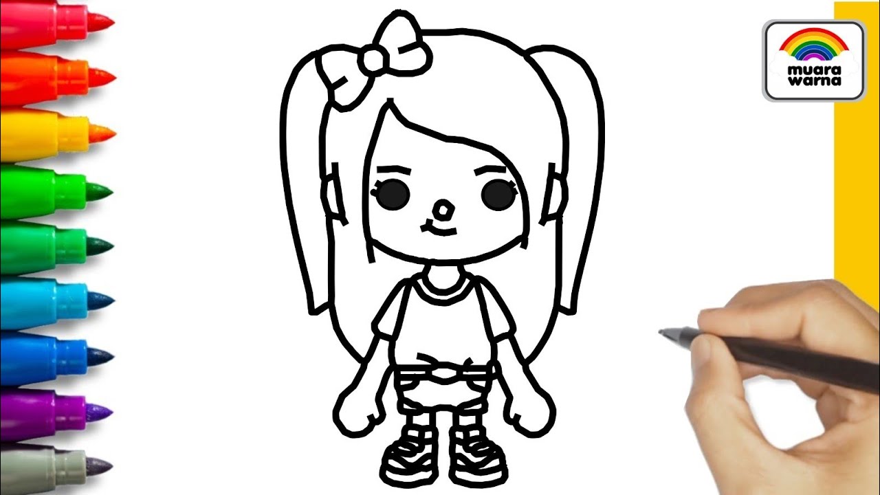 Drawing Toca Boca, Toca Life World Coloring and Painting | Learn shapes ...