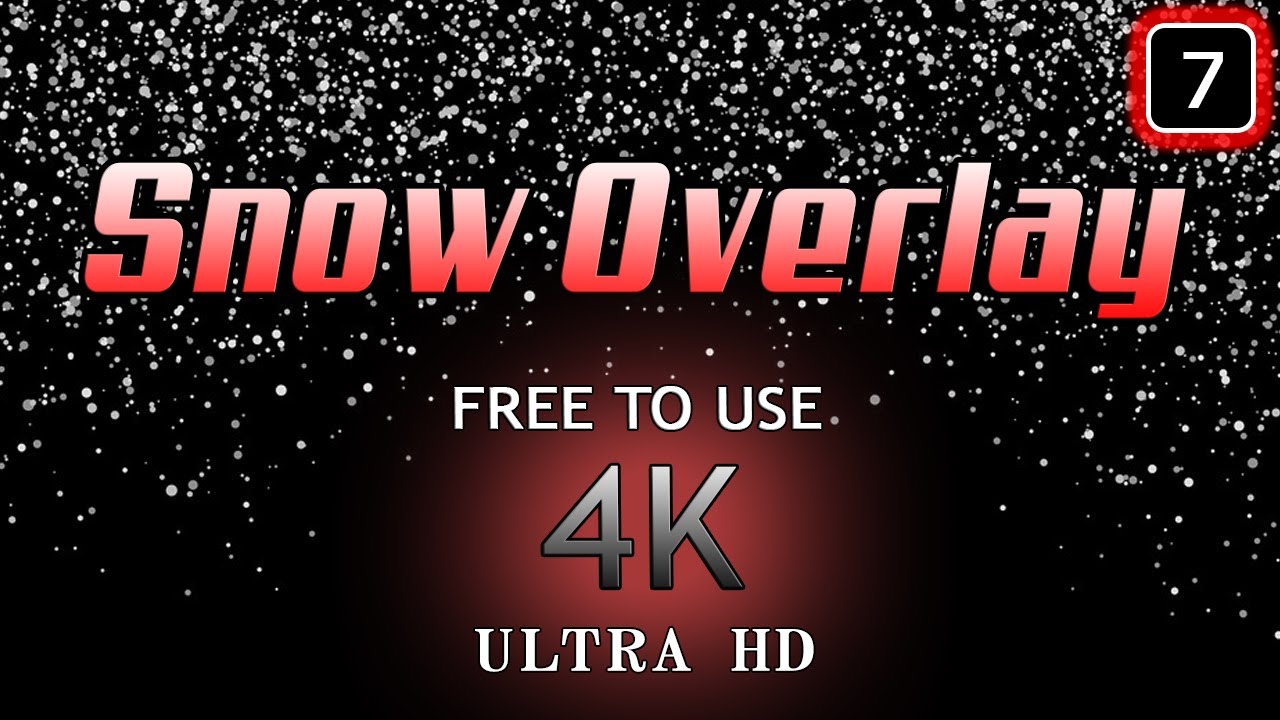 Snow Overlay | Free to Use 4K Ultra HD - YouTube