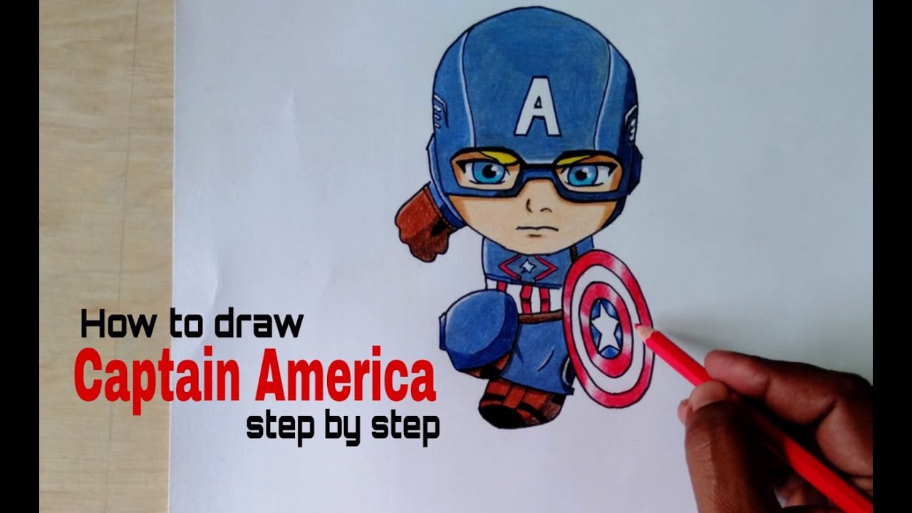 #captainAmericaDrawingChibi//How to draw captain America Easy step by ...