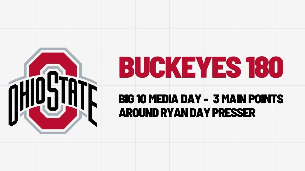 RYAN DAY AT BIG TEN MEDIA DAYS - OHIO STATE BUCKEYES 180 - YouTube