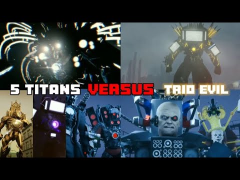 5 Titans vs Evil trio - YouTube