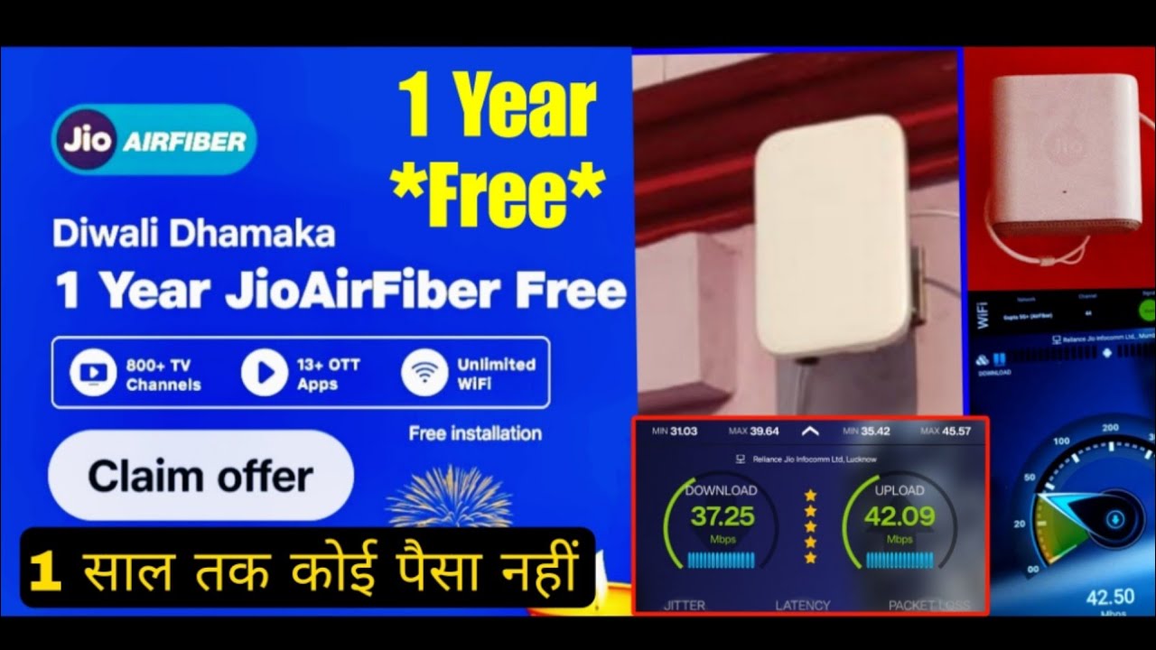 Jio AirFiber 100% Free 1 Year | Jio AirFiber 5G Free Unlimited Plan 1 ...