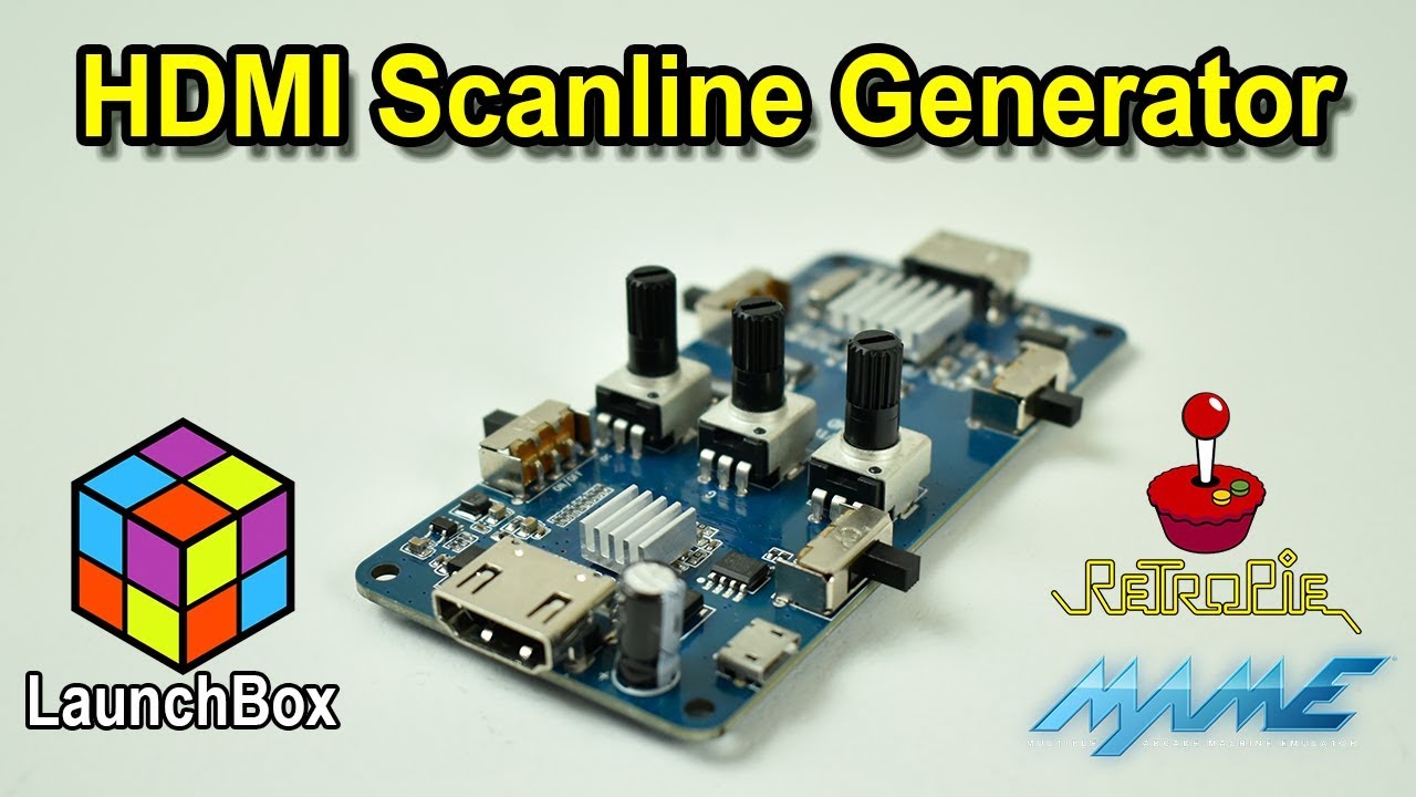 HDMI Scanline Generator For Mame Arcade Raspberry Pi PC RetroPie - YouTube
