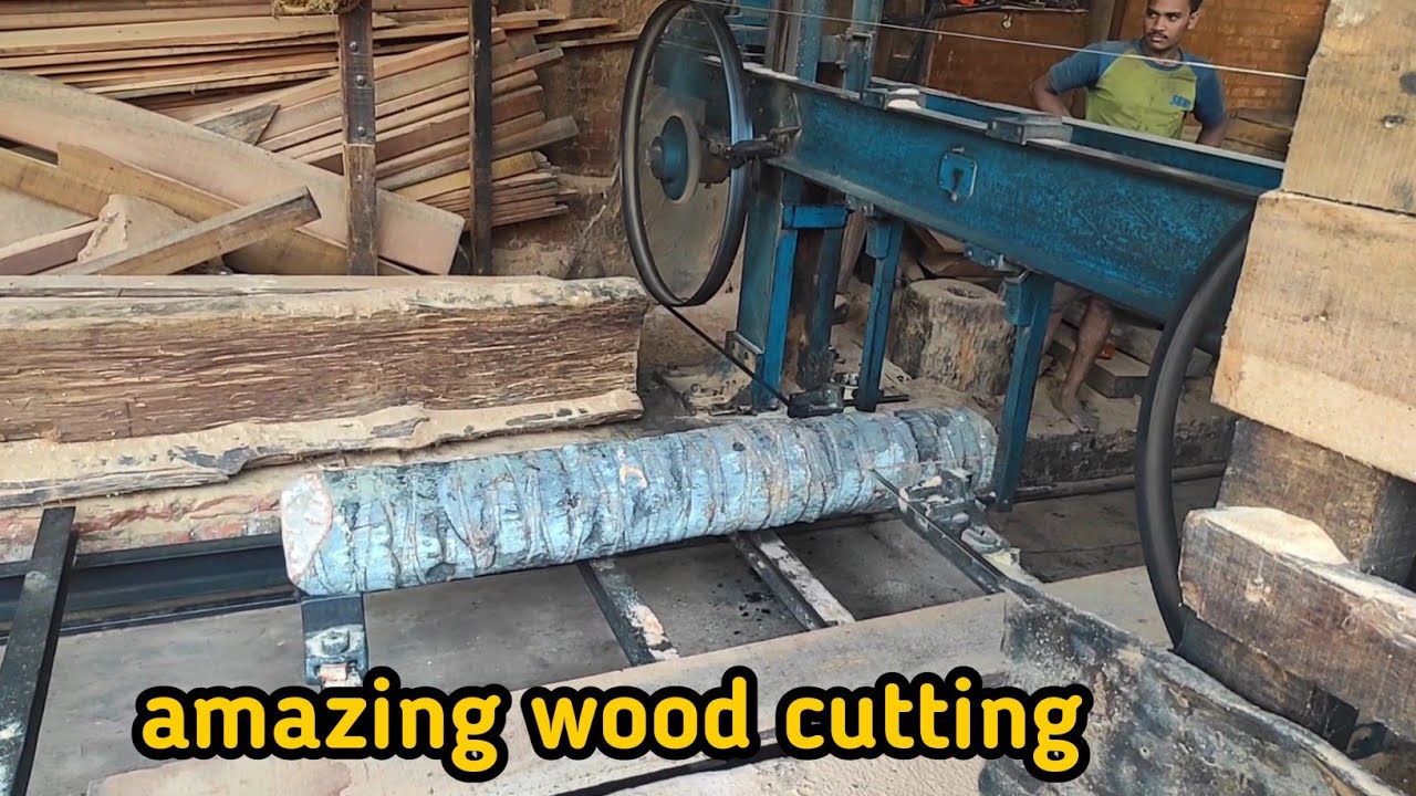 amazing wood cutting process with big machine!! 😲😲 - YouTube