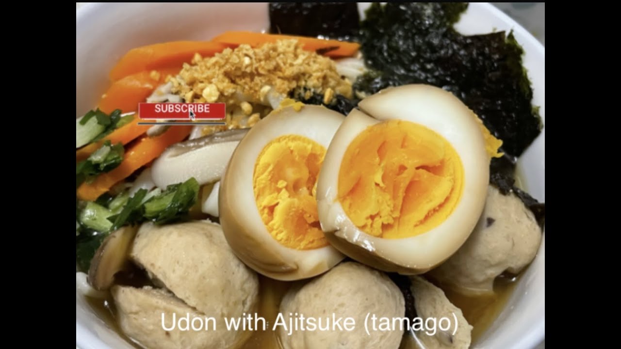 Japanese noodles (Udon with Ajitsuke tamago) 🇯🇵 🍲 ️RAMEN EGG - YouTube