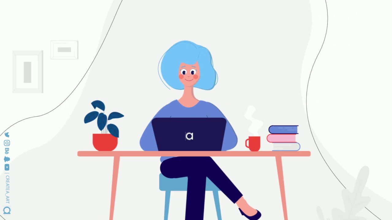 motion graphic girls walking - YouTube