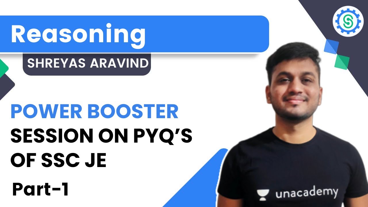 Power Booster Session on PYQ’S of SSC JE | Reasoning | Part-1 | Shreyas ...