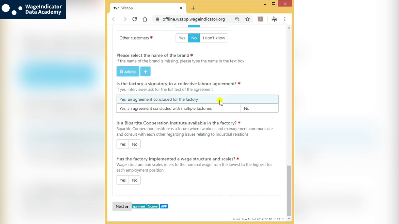 How to fill in a Factory Survey - WageIndicator Data Academy - YouTube