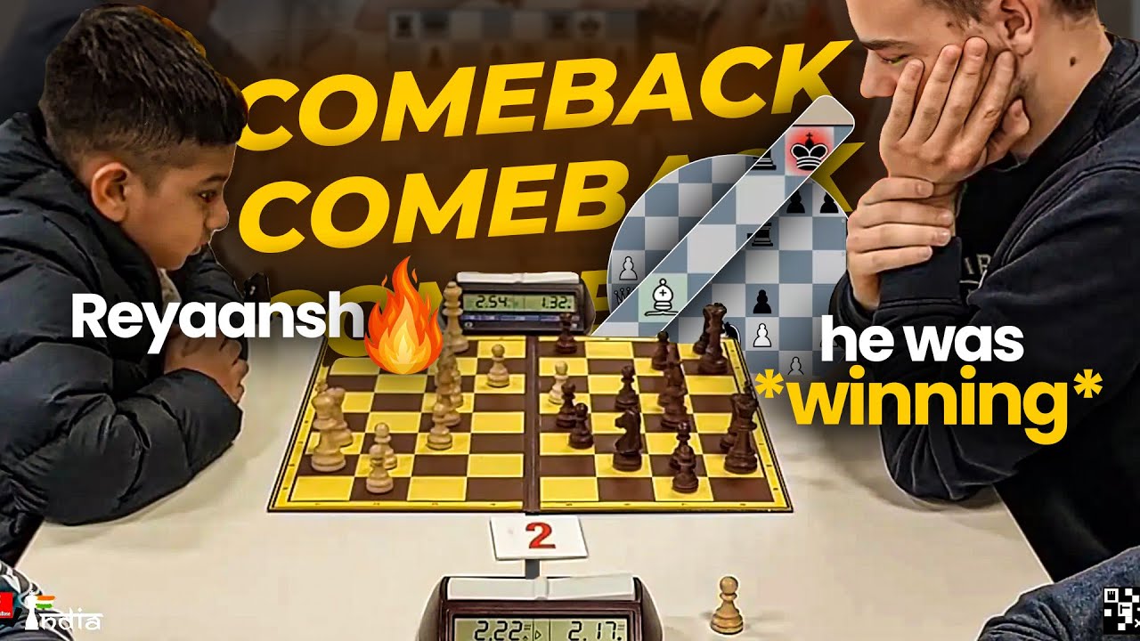 10-year-old FM Reyaansh Chakrabarty makes a crazy comeback against FM ...