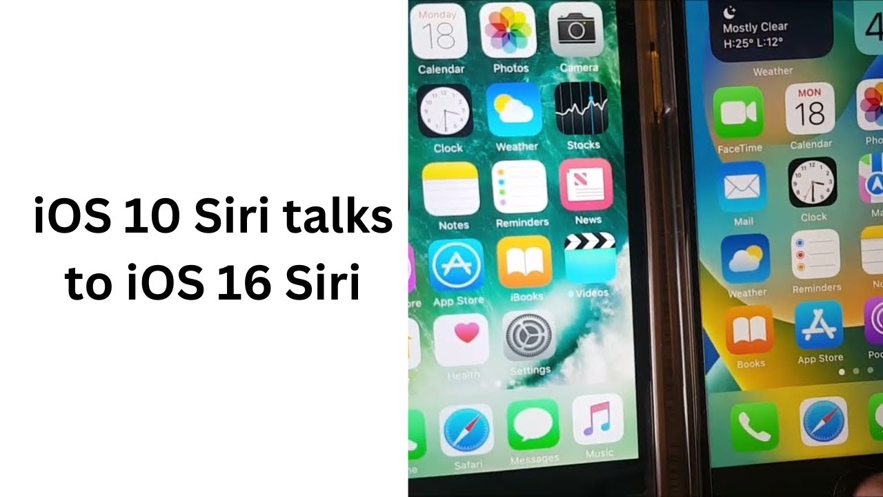 iOS 10 Siri talks to iOS 16 Siri - YouTube