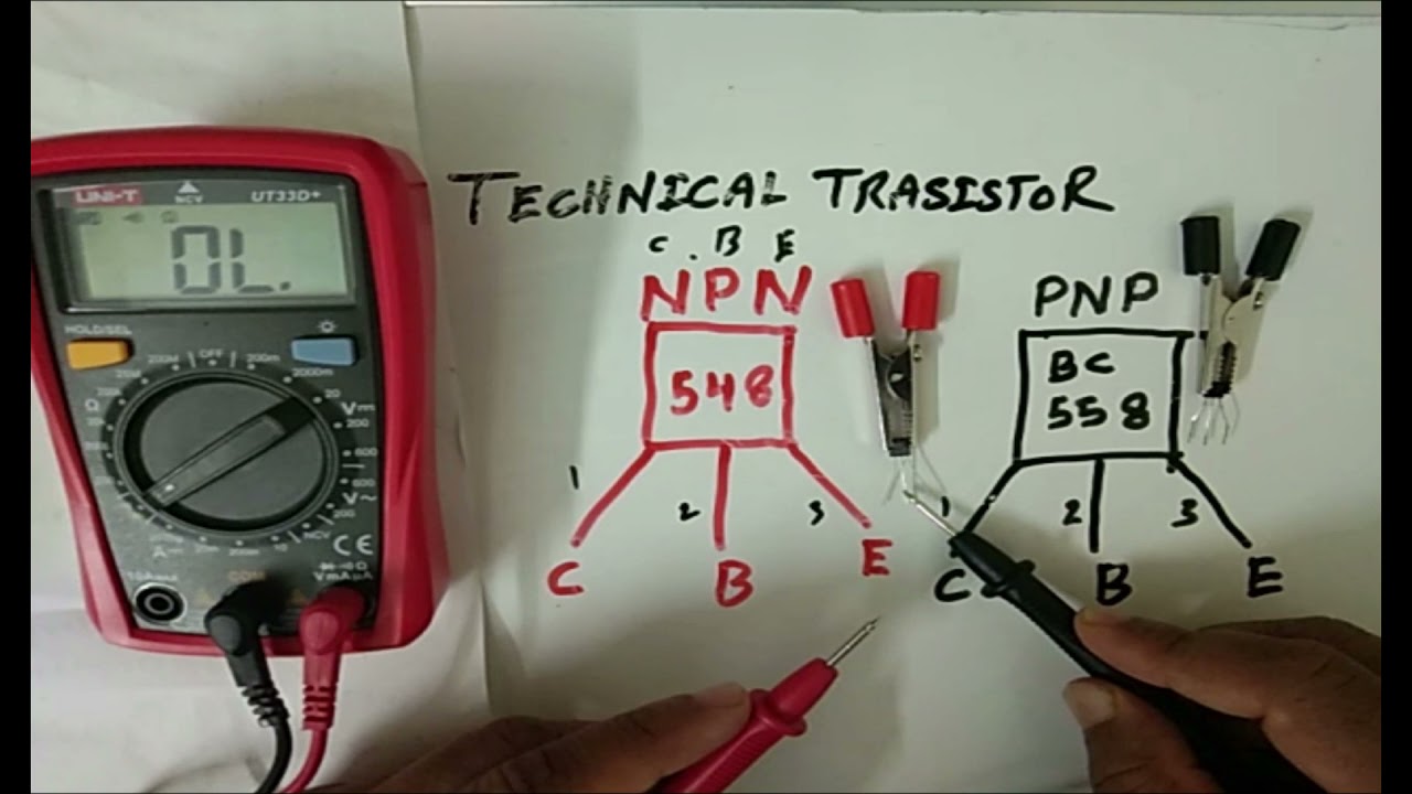 NPN & PNP Transistor testing difference | how to identity PNP or NPN ...