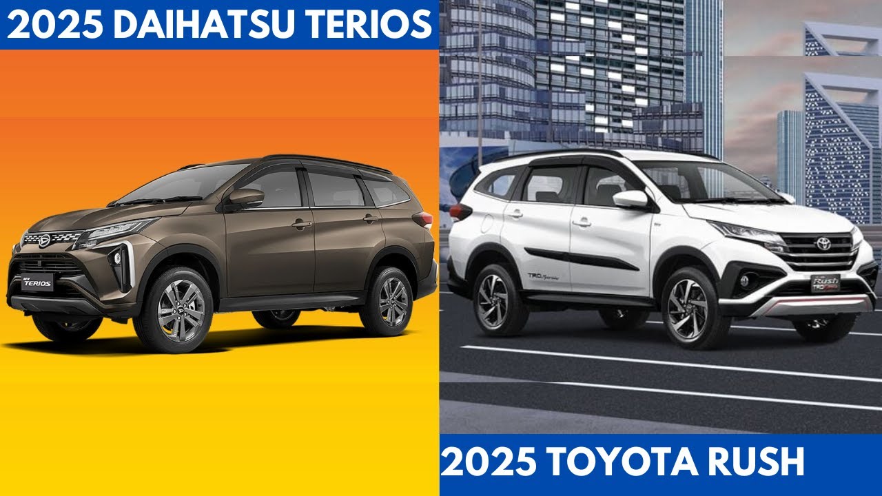 New 2025 Daihatsu Terios Vs. 2025 Toyota Rush are compact SUVs share a ...
