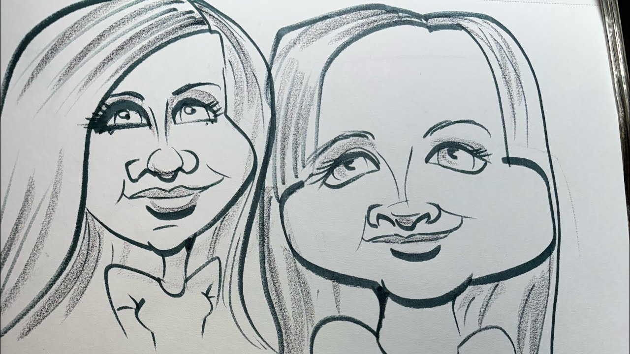 Cartoon Mark is live! Drawing funny caricatures! - YouTube