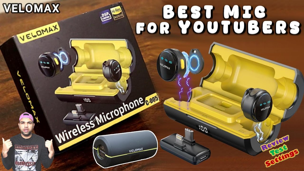 Wireless Mic Cheap & Best | C005 | VELOMAX | Best Mic | Noise ...