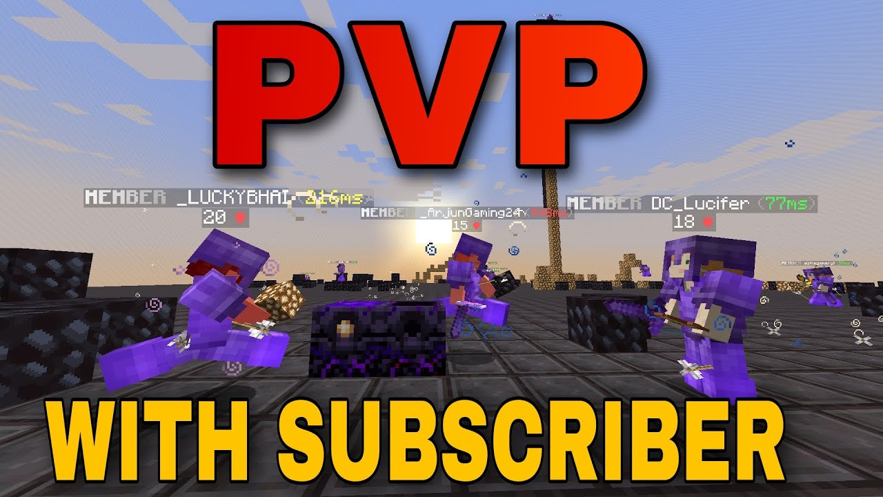 PvP With Subscriber | Public Server | 24/7 Online | Minecraft Live # ...