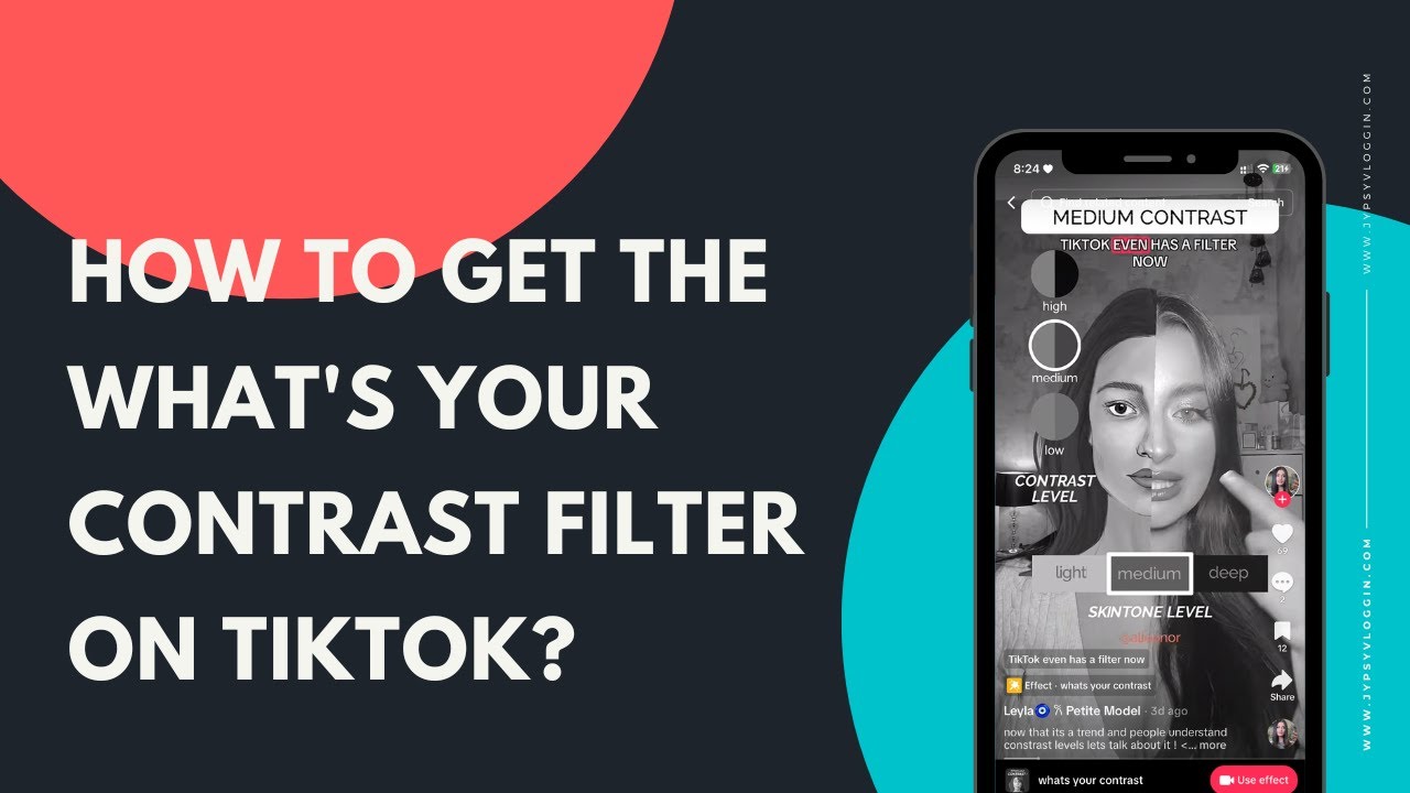 How to get the what's your contrast filter on TikTok - YouTube