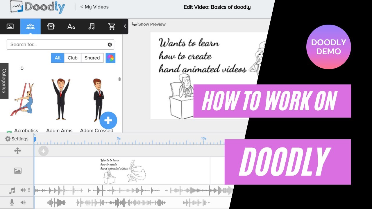 Doodly Demo - Doodly walkthrough for beginners | Doodly tutorial for ...