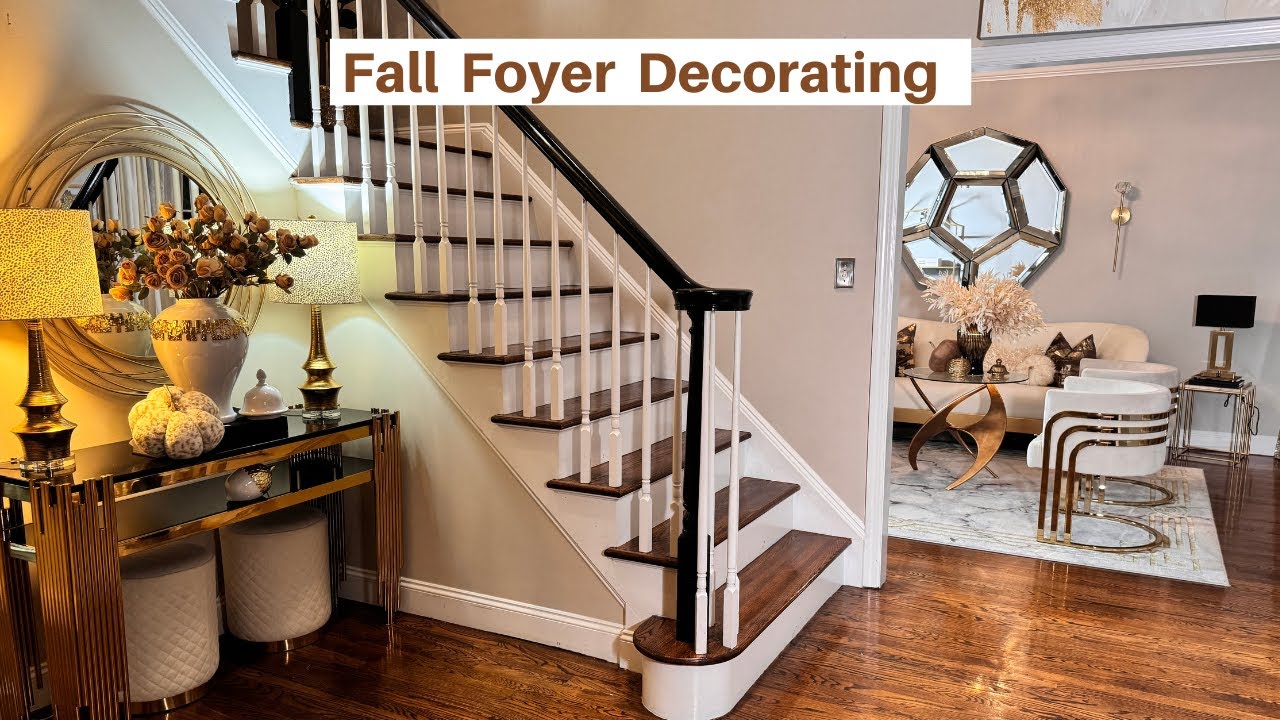 FALL FOYER | ENTRY WAY DECOR IDEAS | How to decorate a Foyer for fall ...