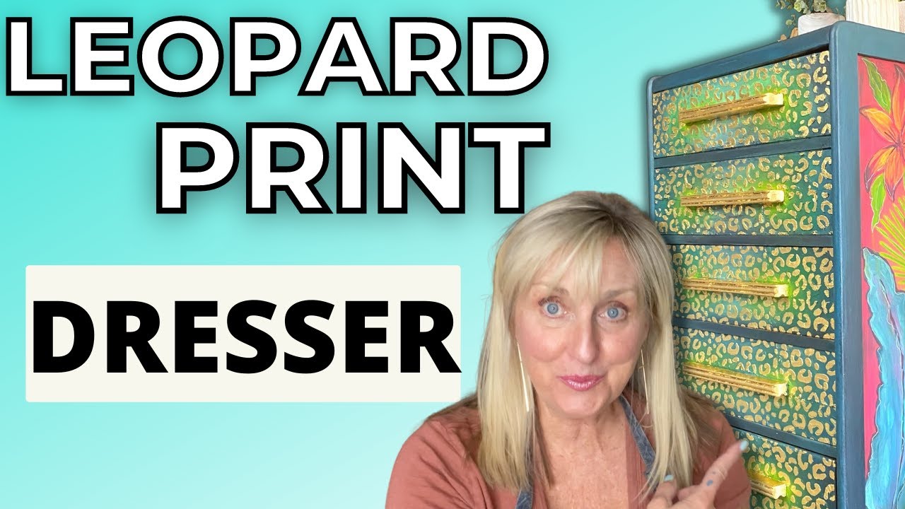 DIY Leopard print dresser| Tracey's Fancy - YouTube