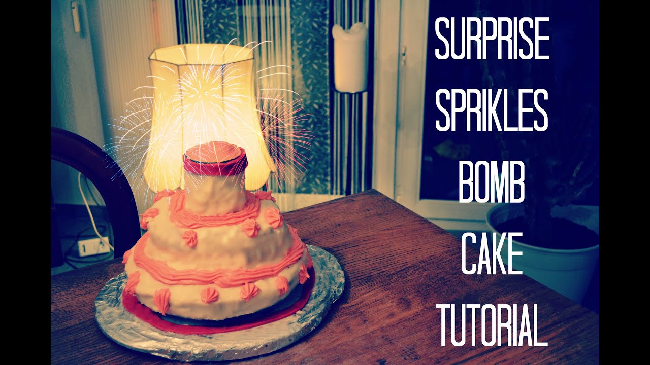 Surprise Sprinkles Bomb Cake I Tutorial - YouTube