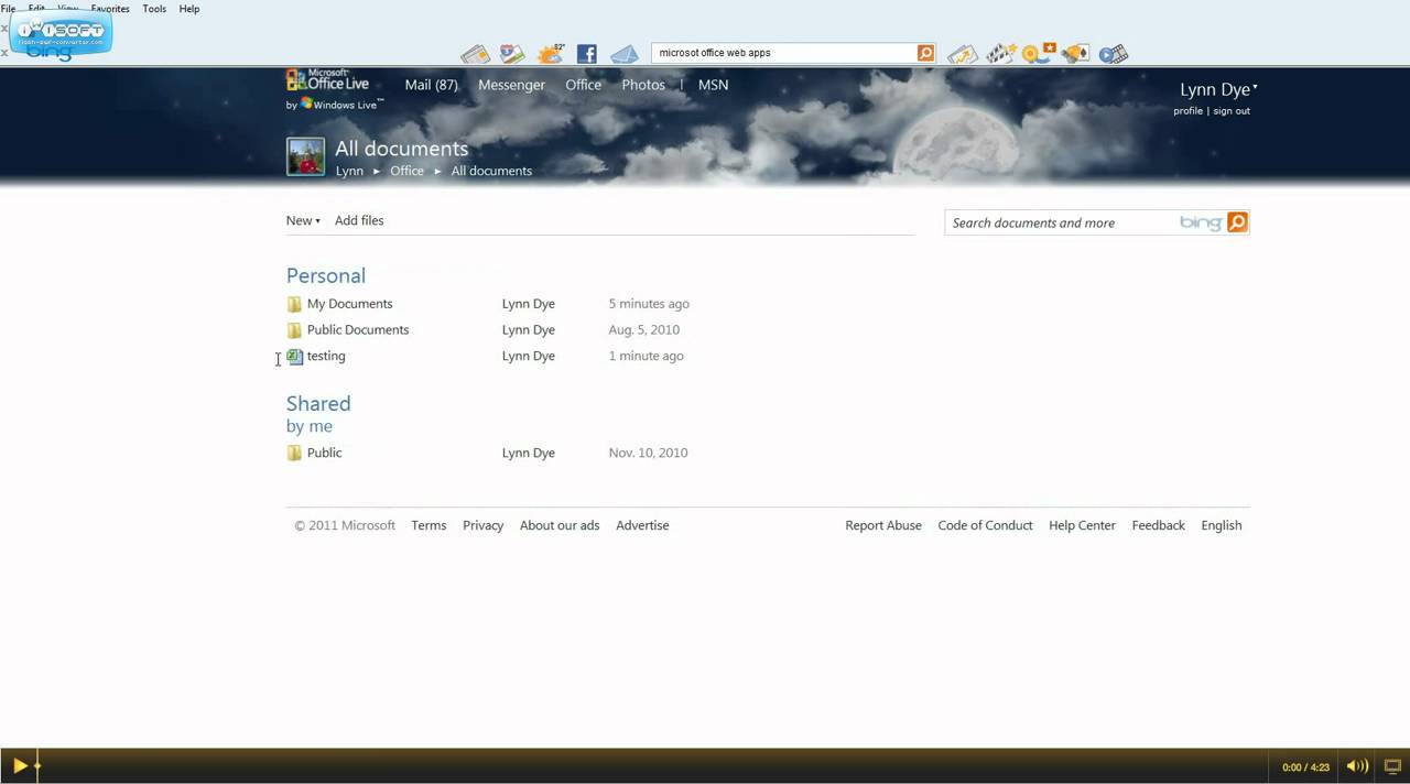 How to Use Microsoft Office Web Apps - YouTube
