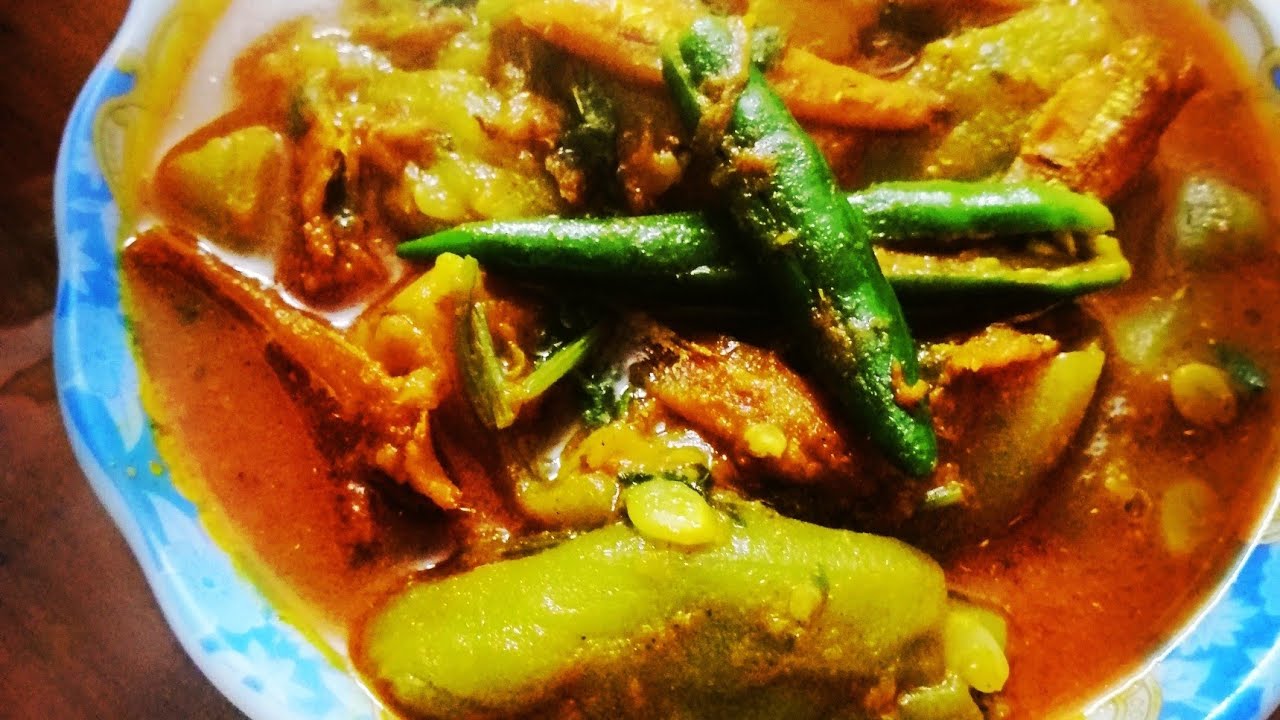 ঝিংগে দিয়ে শুটকি রান্না//jhinga with shutki curry/veg recipes,jhinga ...