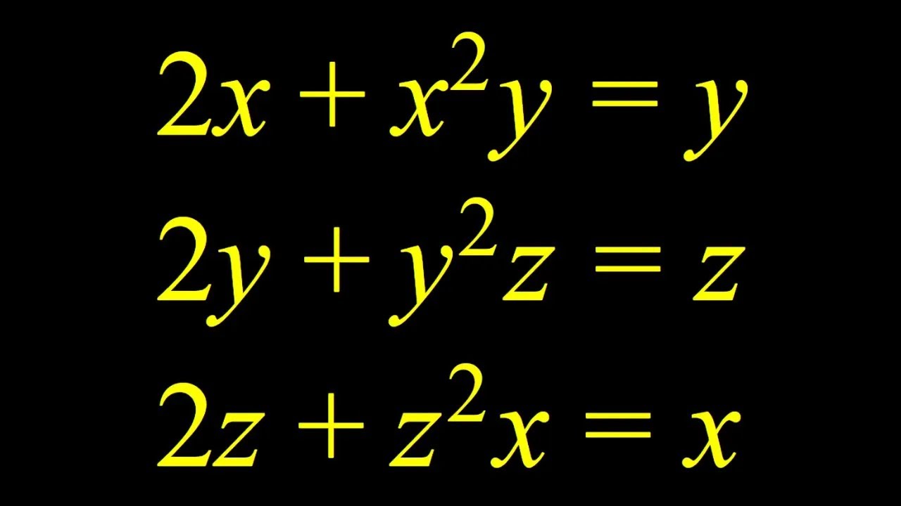How to Solve an Interesting Cubic System | Special Method - YouTube