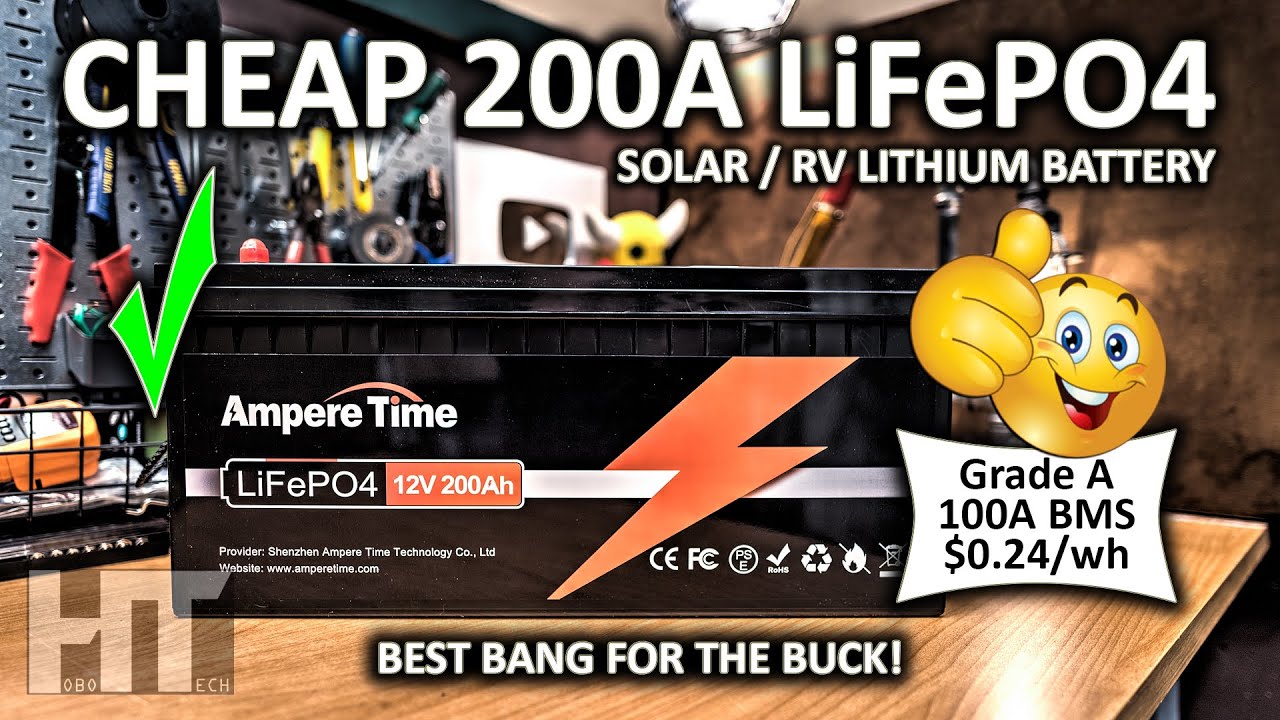 Ampere Time (Li Time) 12v 200ah LiFePO4 RV | Off Grid Solar Battery ...