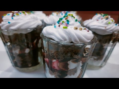 Chocolate Cake Shot Glass Dessert - YouTube
