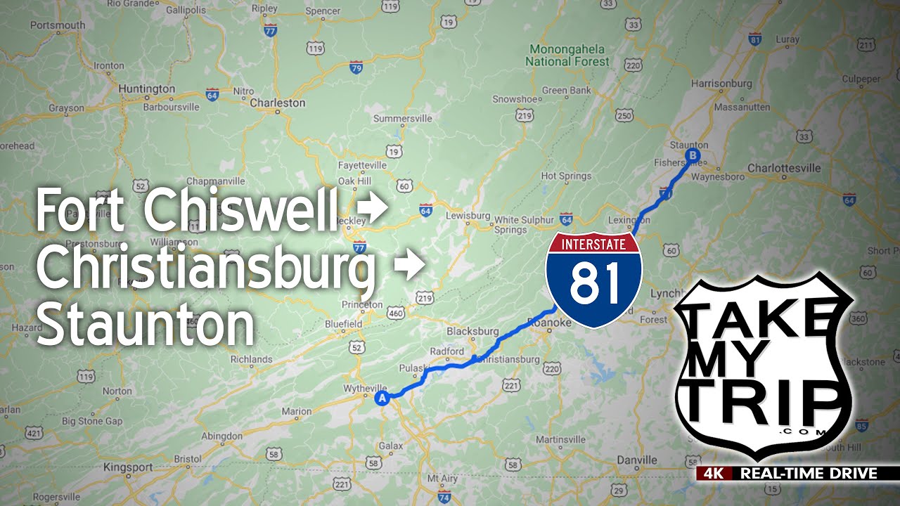 Interstate 81 Northbound through Virginia: Fort Chiswell ...