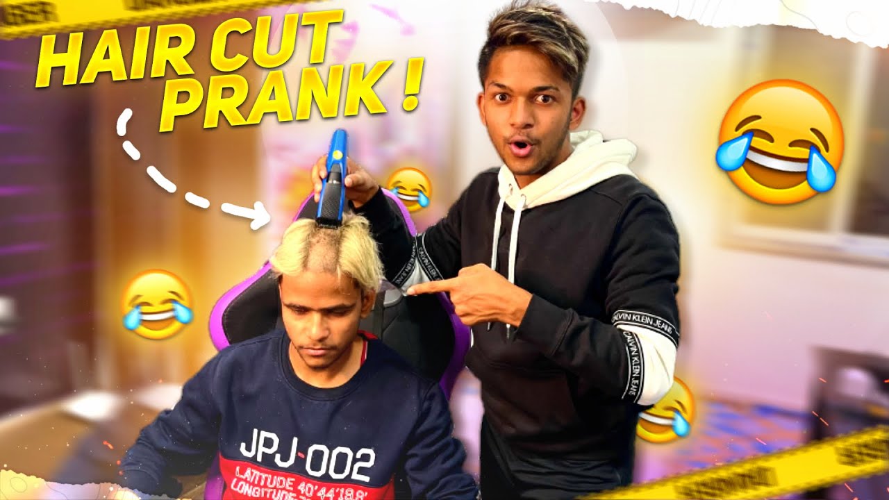 Hair Cut Prank On My Friend Goes Wrong 😱😱😱 - YouTube