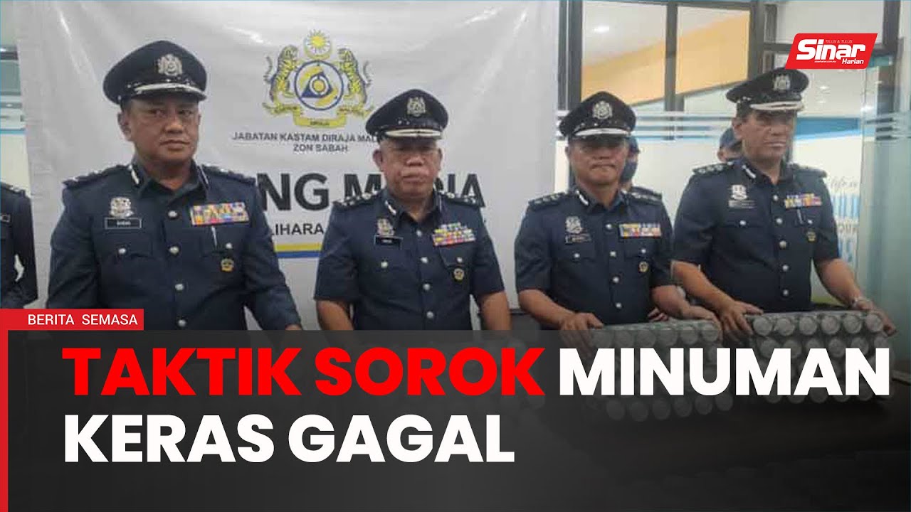 Sorok minuman keras di bawah timbunan tong biru - YouTube