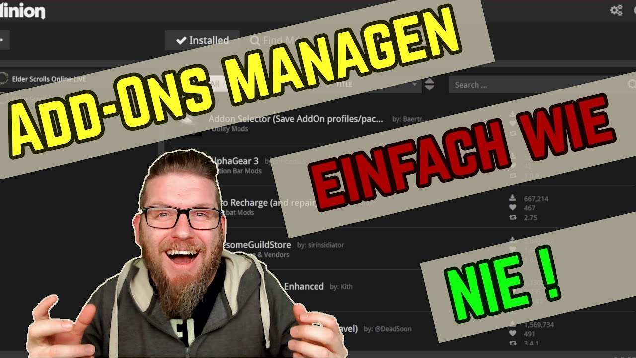 Addon-Management für ELDER SCROLLS ONLINE - YouTube