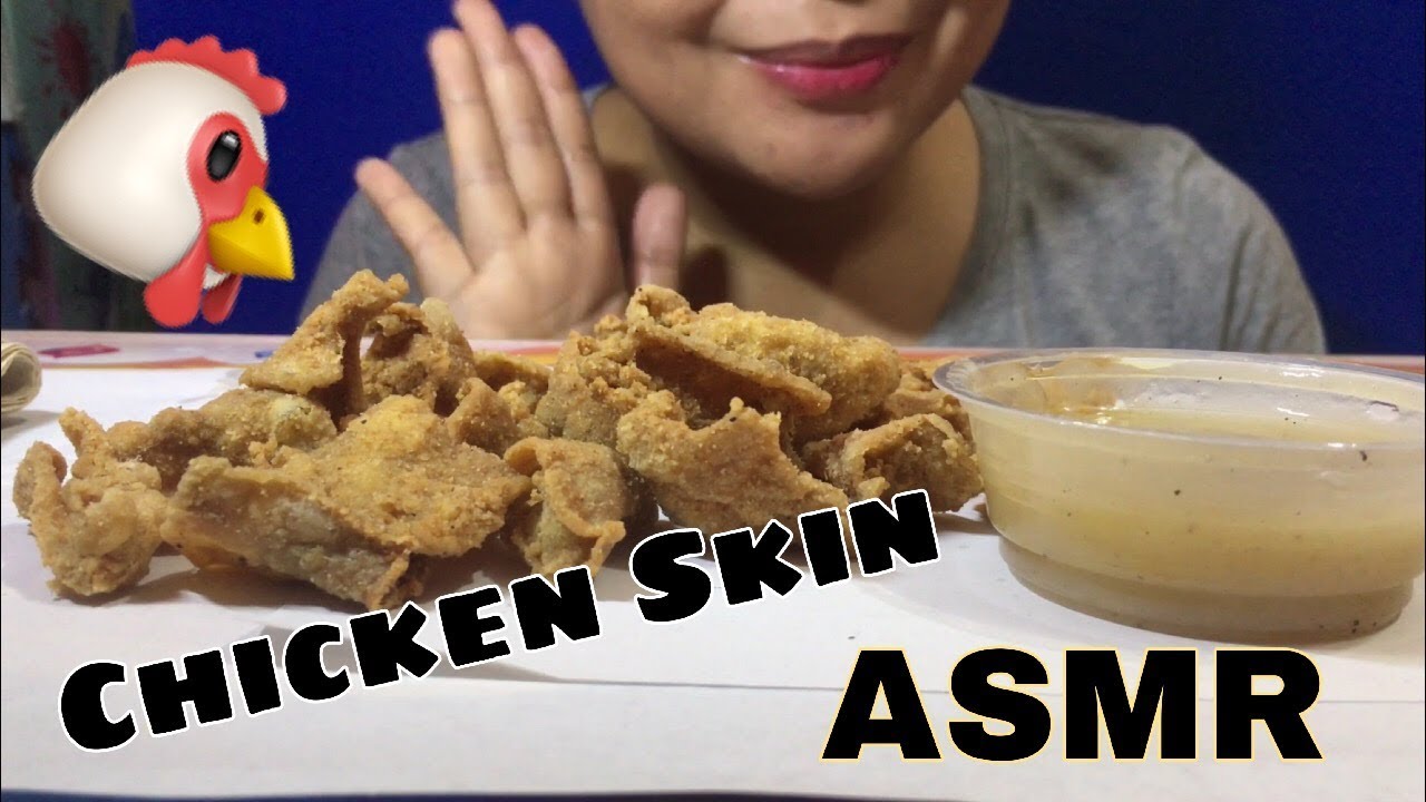 CRUNCHY Chicken skin ASMR | No Talking Sounds | Mukbang | meh EATS ...