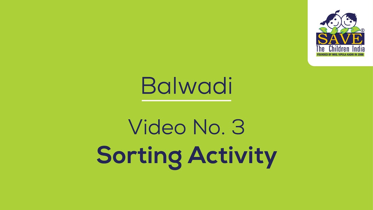 Balwadi - Video No. 3 - Sorting Activity - YouTube