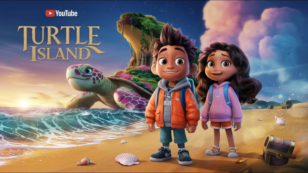 The Mysterious Treasure of Turtle Island - Kids Adventure Story Cartoon ...