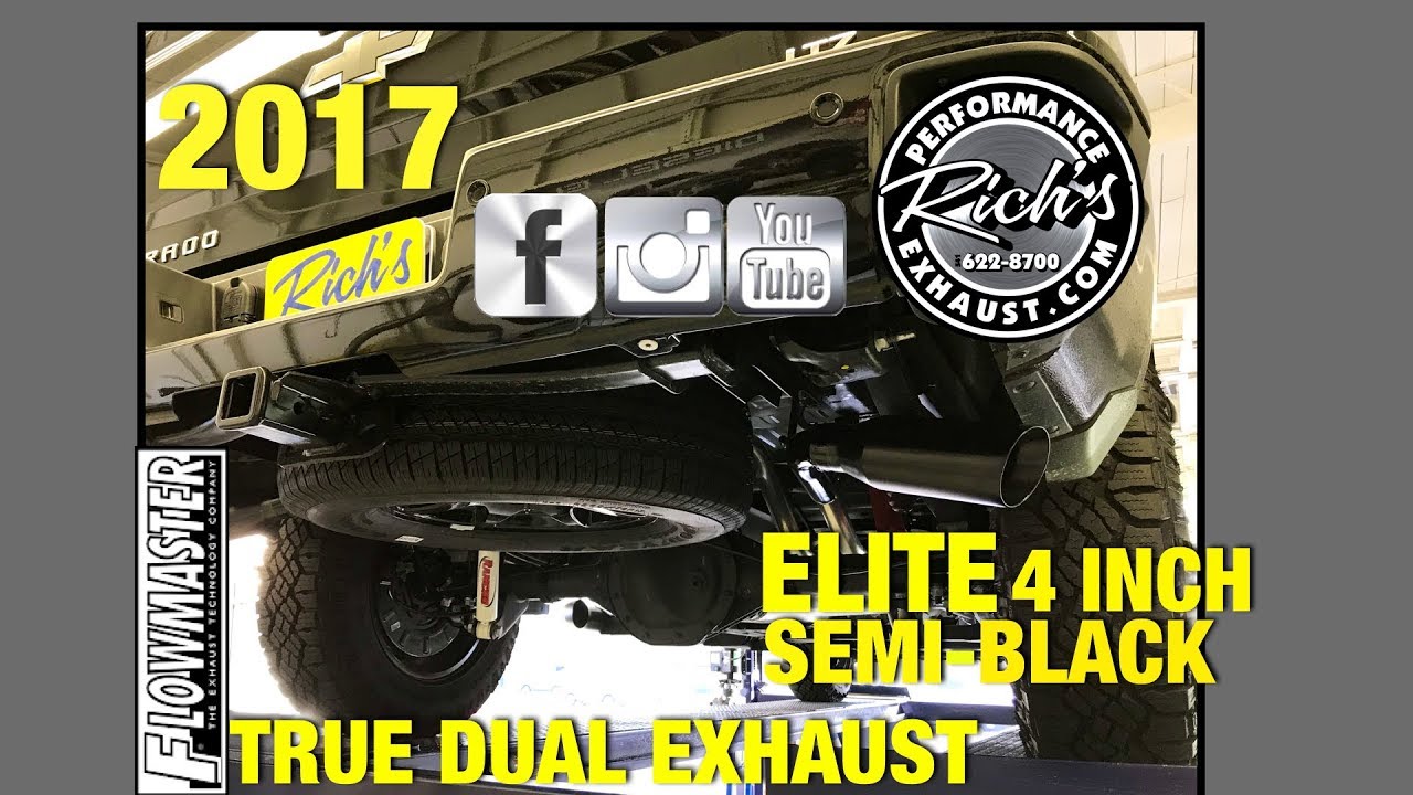 17 Silverado Z71-Flowmaster True Dual Exhaust-By Rich's - YouTube