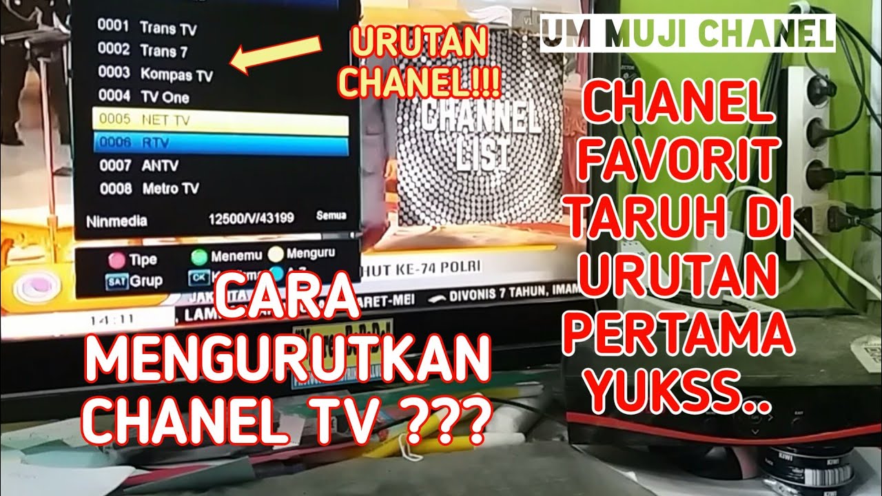 Cara mengurutkan chanel pada receiver parabola Merk Optus oracle, Lg ...