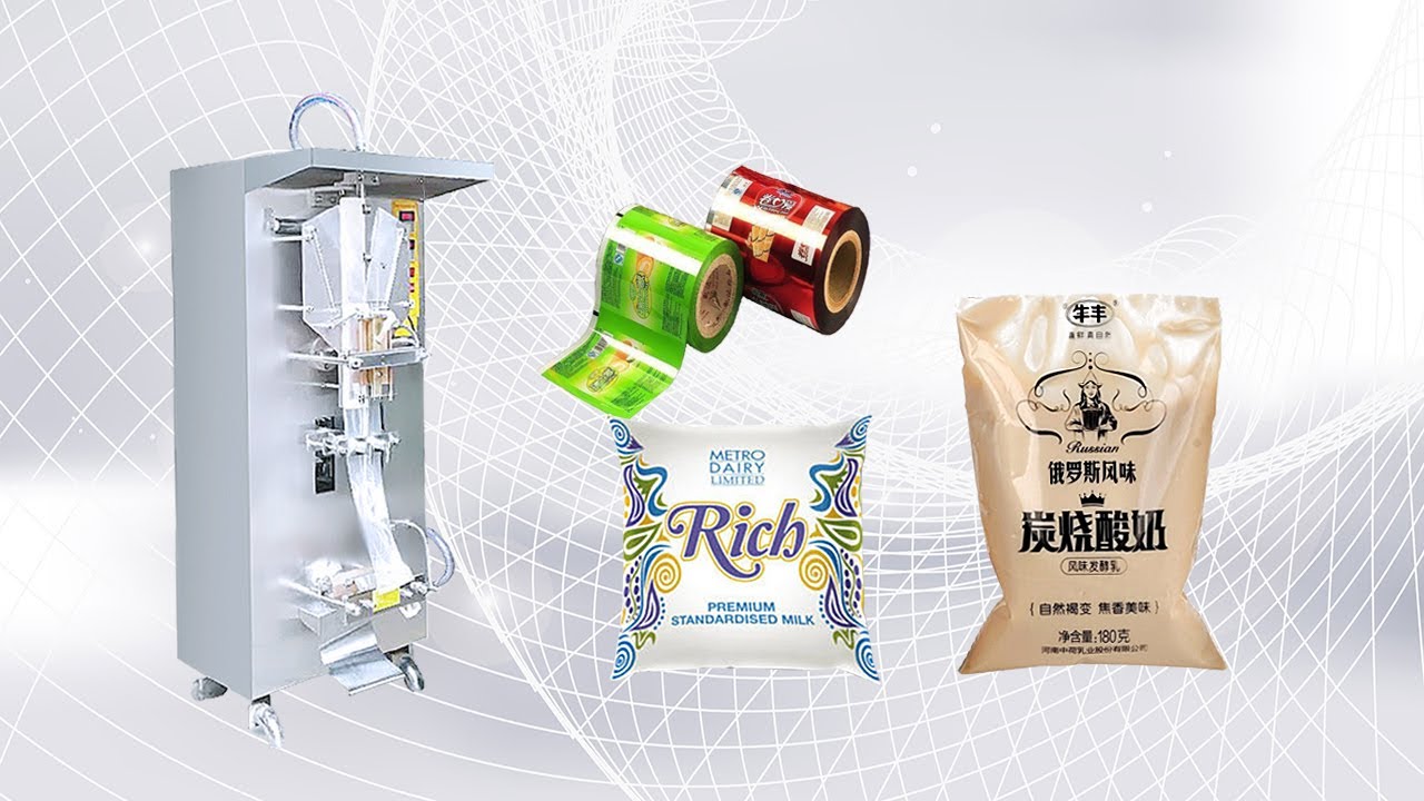 HYVF-320L VFFS Milk Bag Packing Machine - YouTube