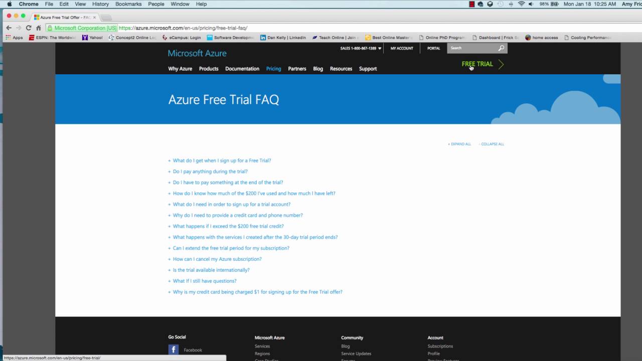 Create a FREE account with Microsoft Azure - YouTube