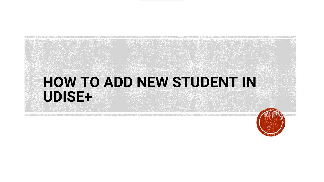 05 How to add New student in UDISE+ - YouTube